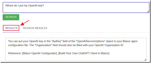 Azure OpenAI RAG Pattern using a SQL Vector Database